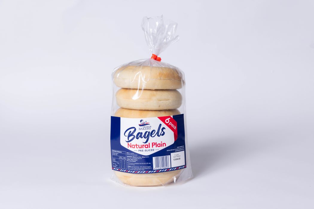 Bagels Plain 6 pack, 48/Ctn Available at French Bakery.