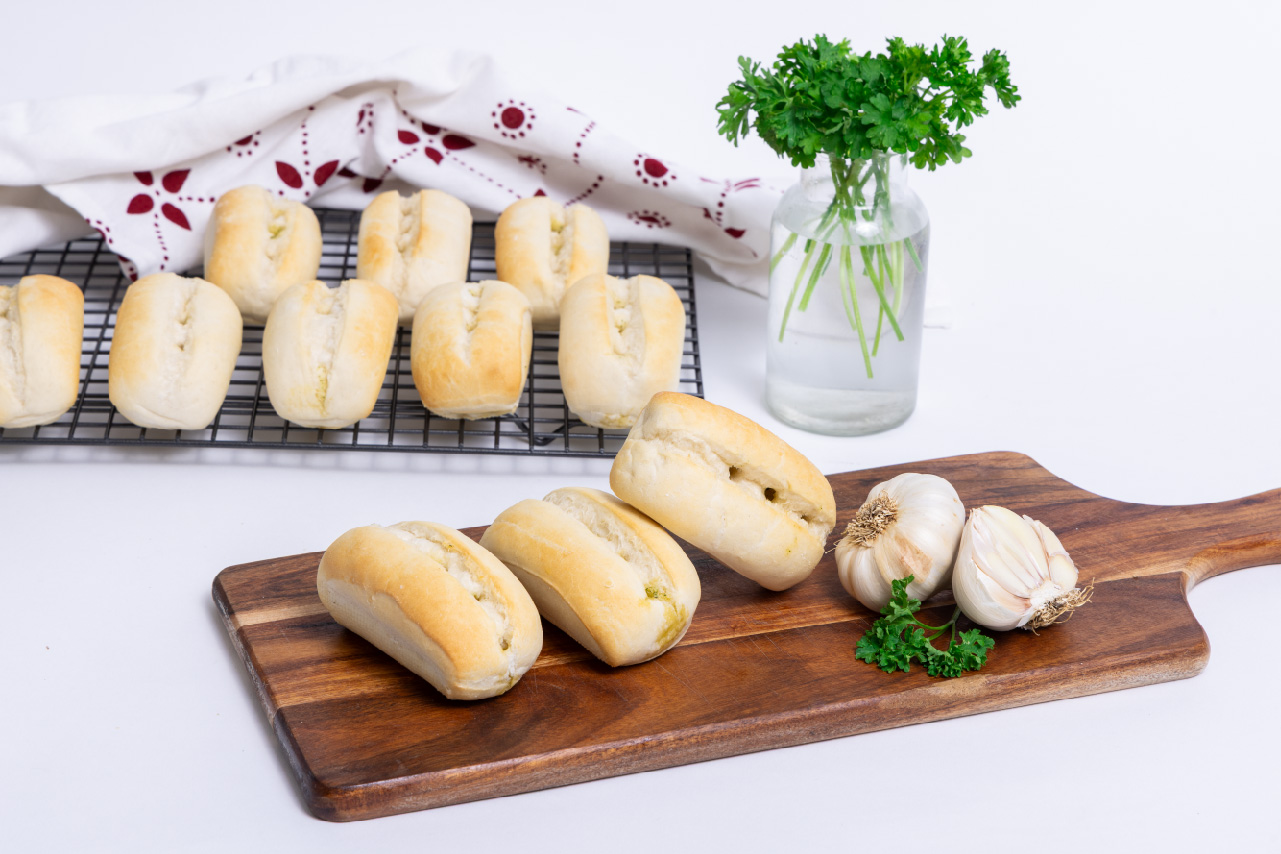 Mini Garlic Rolls. French Bakery Christchurch NZ.